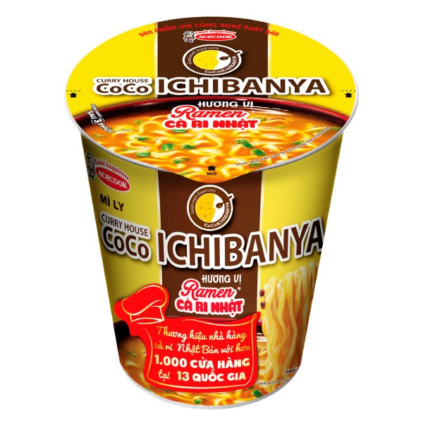 Mì Ramen Cà Ri Nhật Coco Ichibanya Ly 63G